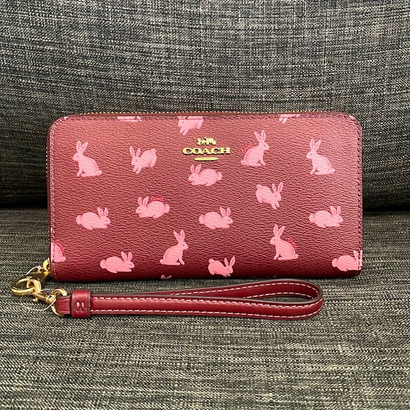 Coach | Bags | Coach Lunar New Year Long Zip Around Wallet With Rabbit ...